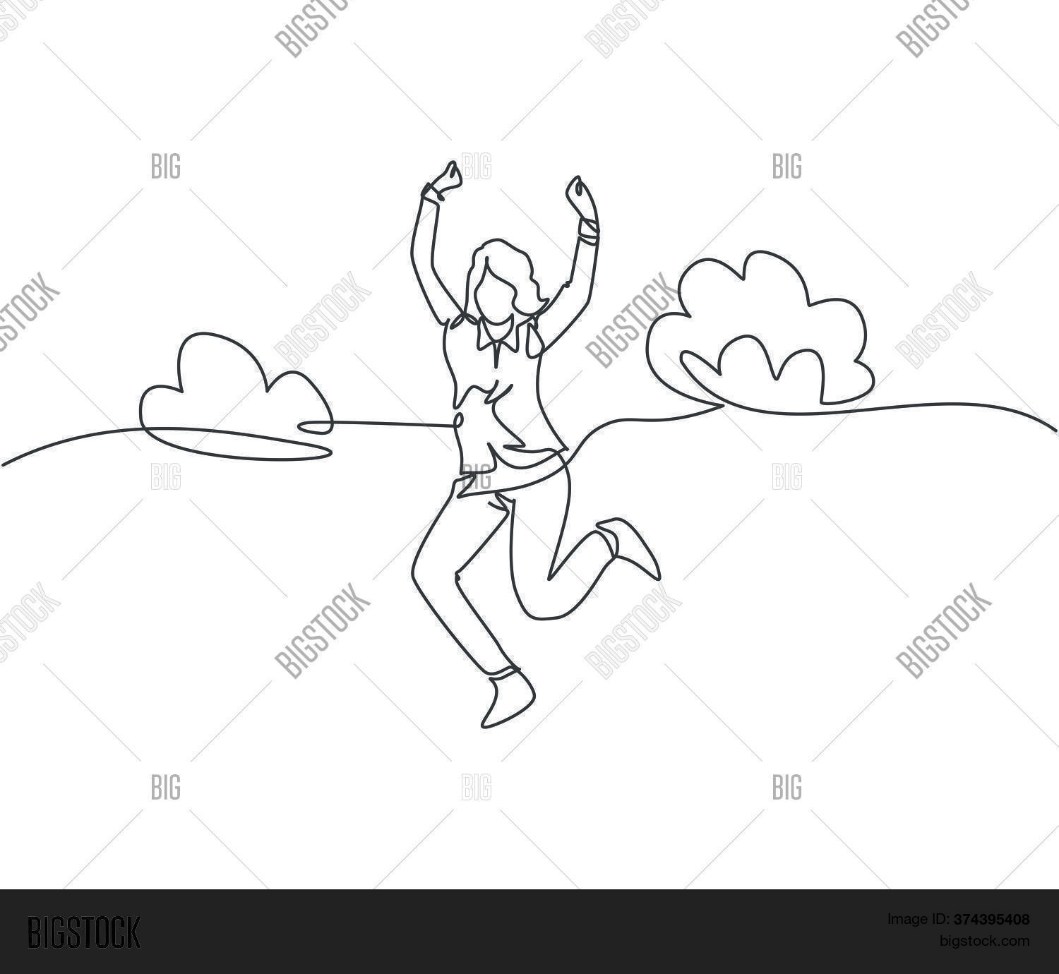 Single Line Drawing Vector & Photo (Free Trial) | Bigstock