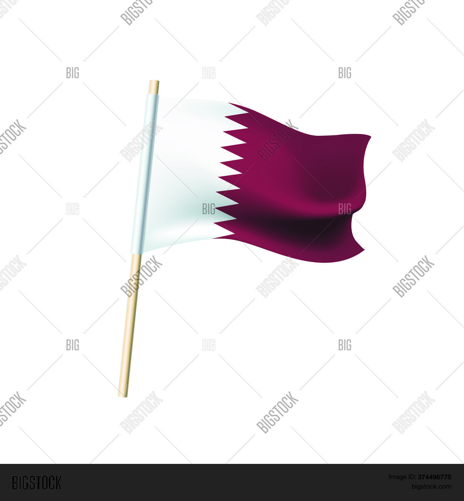 Qatar Maroon White Vector & Photo (Free Trial) | Bigstock