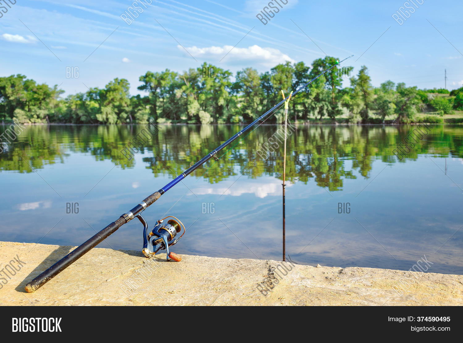 Fishing Rod Throwed On Image & Photo (Free Trial) | Bigstock