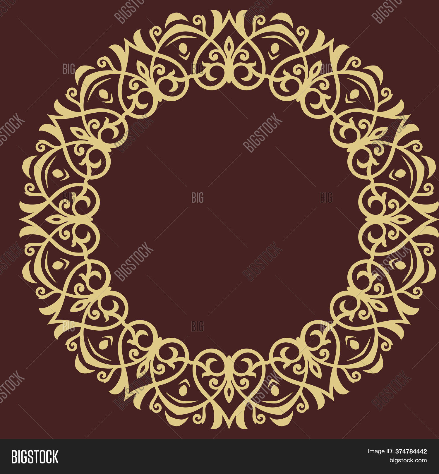 Oriental Round Golden Image & Photo (Free Trial) | Bigstock