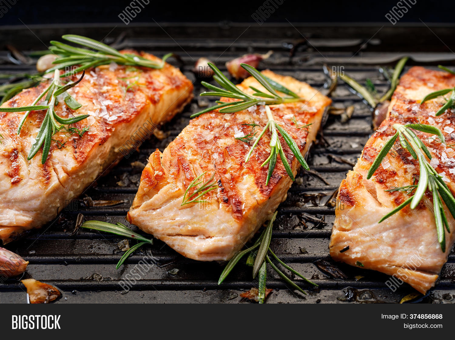 Grilled Salmon Fillets Image & Photo (Free Trial) | Bigstock