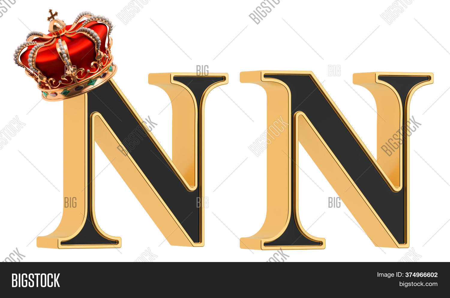 Letters N Gold Crown Image & Photo (Free Trial) | Bigstock