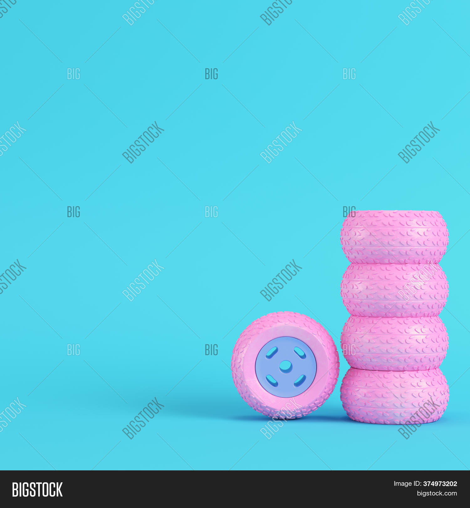 Pink Car Wheels On Image & Photo (Free Trial) | Bigstock
