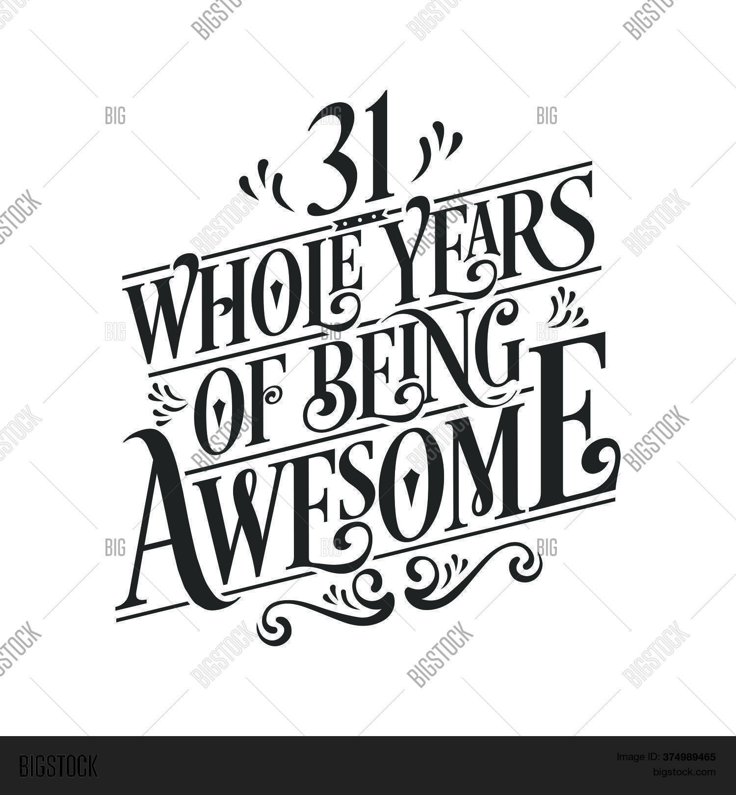 31 Years Birthday 31 Vector & Photo (Free Trial) | Bigstock