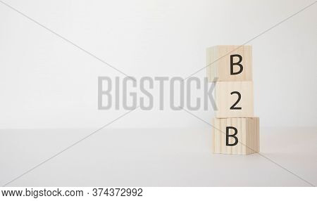B2b Written Wooden Image & Photo (Free Trial) | Bigstock