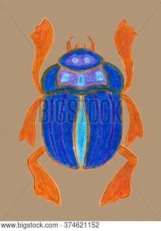Blue Scarab Isolated Image & Photo (Free Trial) | Bigstock