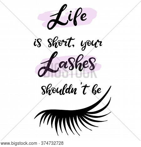 Lashes Lettering Vector & Photo (Free Trial) | Bigstock