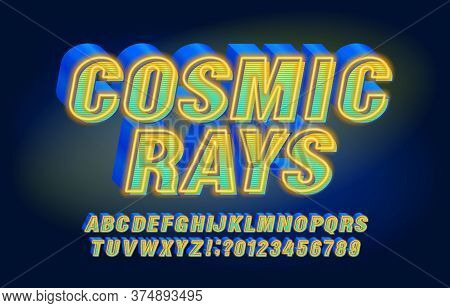 Cosmic Rays Alphabet Vector & Photo (Free Trial) | Bigstock