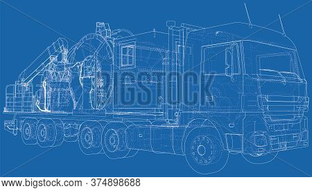 Coiled Tubing Machine Vector & Photo (Free Trial) | Bigstock