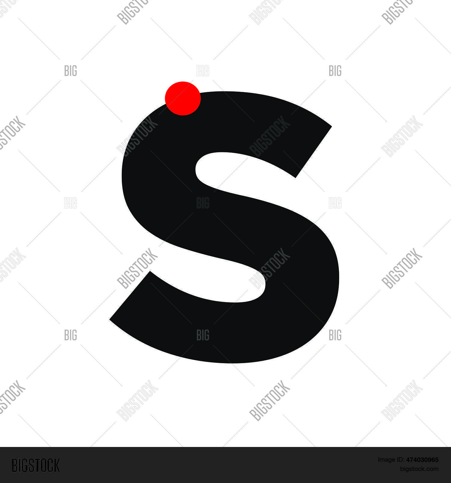 Letter S Red Dot. S Vector & Photo (Free Trial) | Bigstock