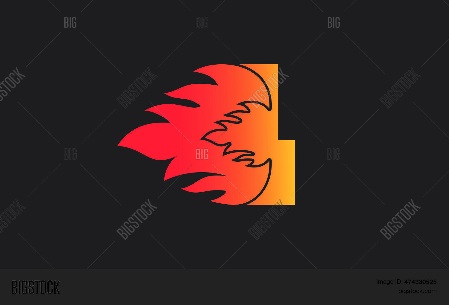 Flame Letter L Logo Vector & Photo (Free Trial) | Bigstock