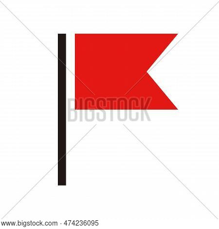 Red Flag Icon. Flat Vector & Photo (Free Trial) | Bigstock