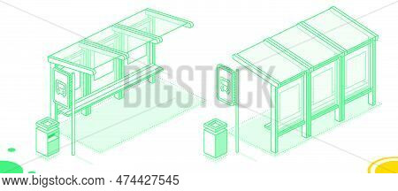 Isometric Bus Stop. Vector & Photo (Free Trial) | Bigstock