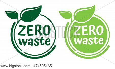 Zero Waste Badge - Vector & Photo (Free Trial) | Bigstock