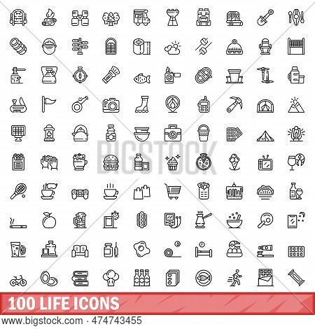 100 Life Icons Set. Vector & Photo (Free Trial) | Bigstock