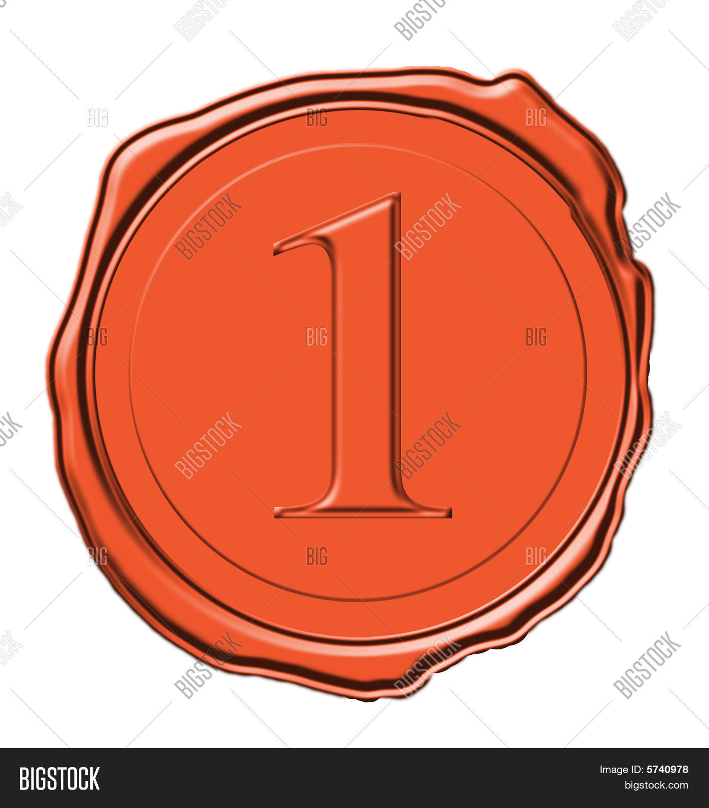 Wax Seal Number One Image & Photo (Free Trial) | Bigstock