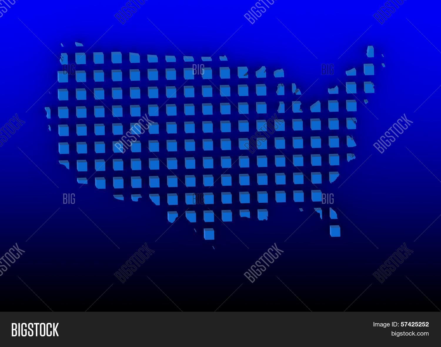 US Map Blue Background Image & Photo (Free Trial) | Bigstock