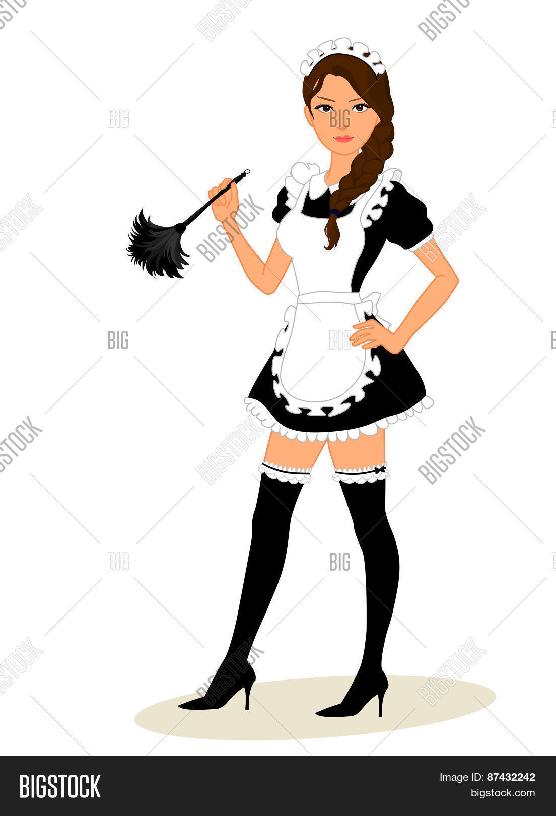 Maid Costume Vector And Photo Free Trial Bigstock