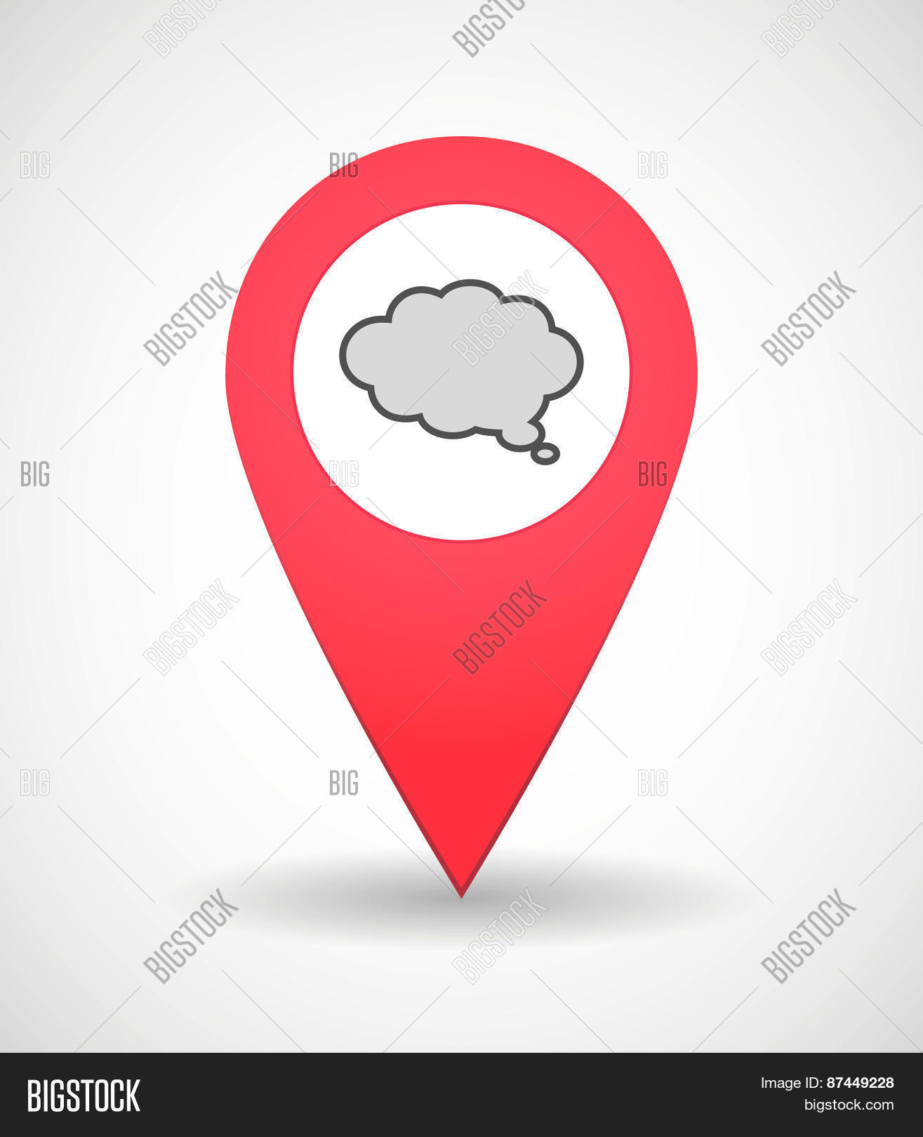 Map Mark Icon Comic Vector & Photo (Free Trial) | Bigstock