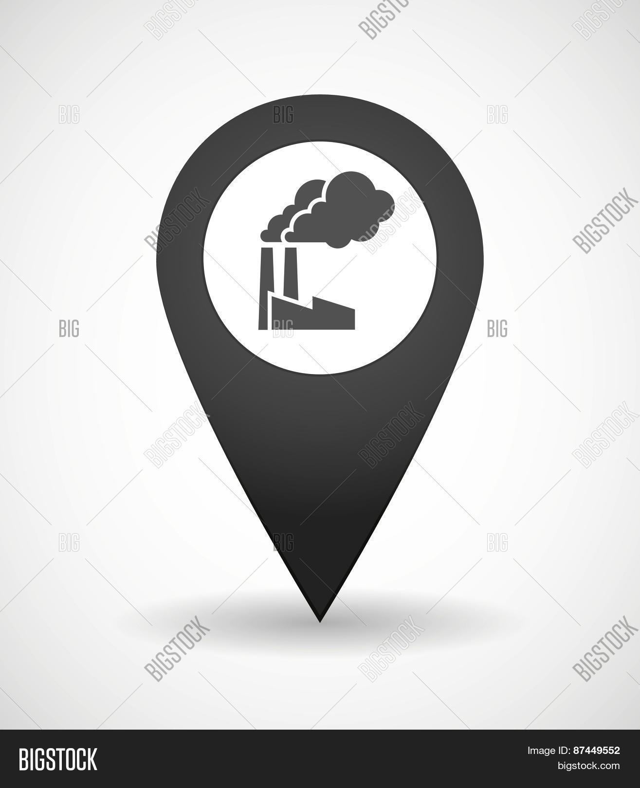 Map Mark Icon Factory Vector & Photo (Free Trial) | Bigstock