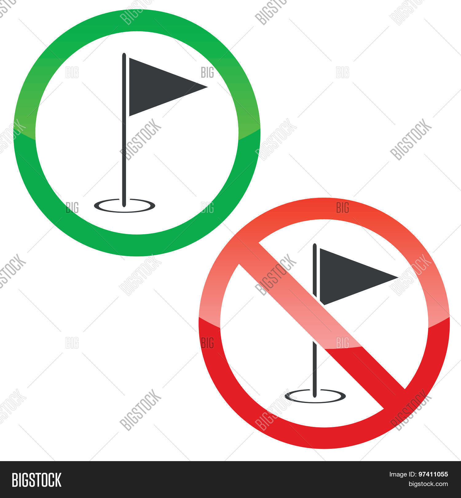 Golf Permission Signs Vector & Photo (Free Trial) | Bigstock