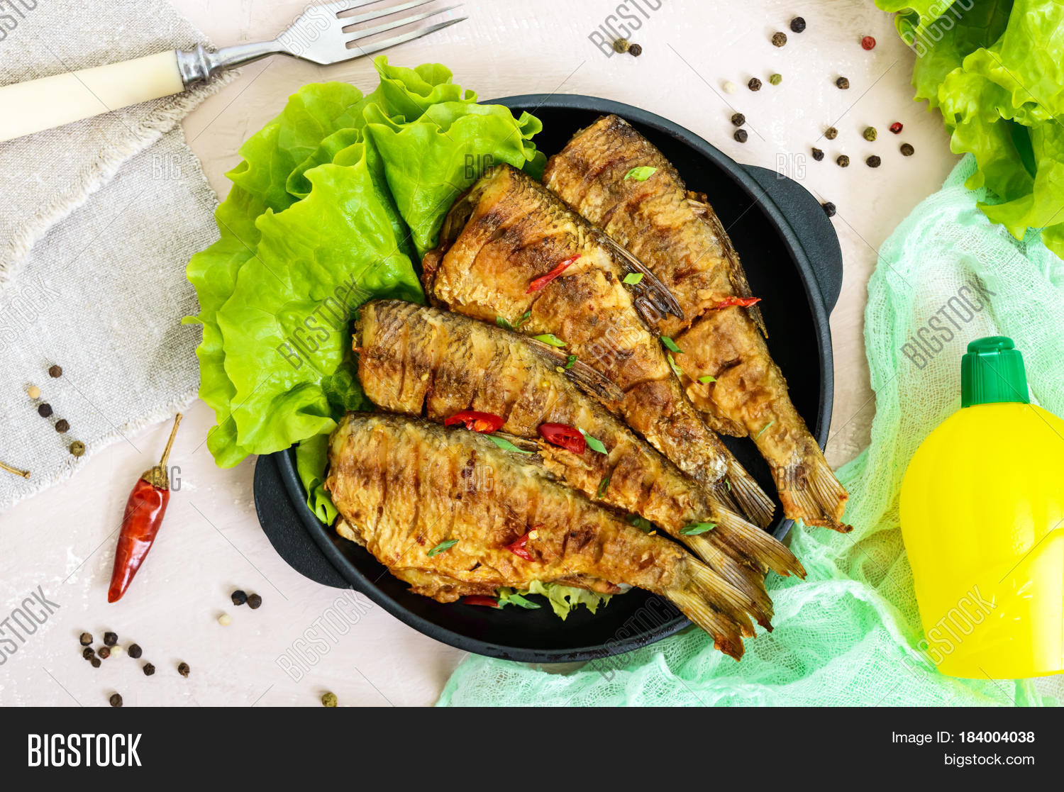 Fried Fish Carp (sazan Image & Photo (Free Trial) | Bigstock