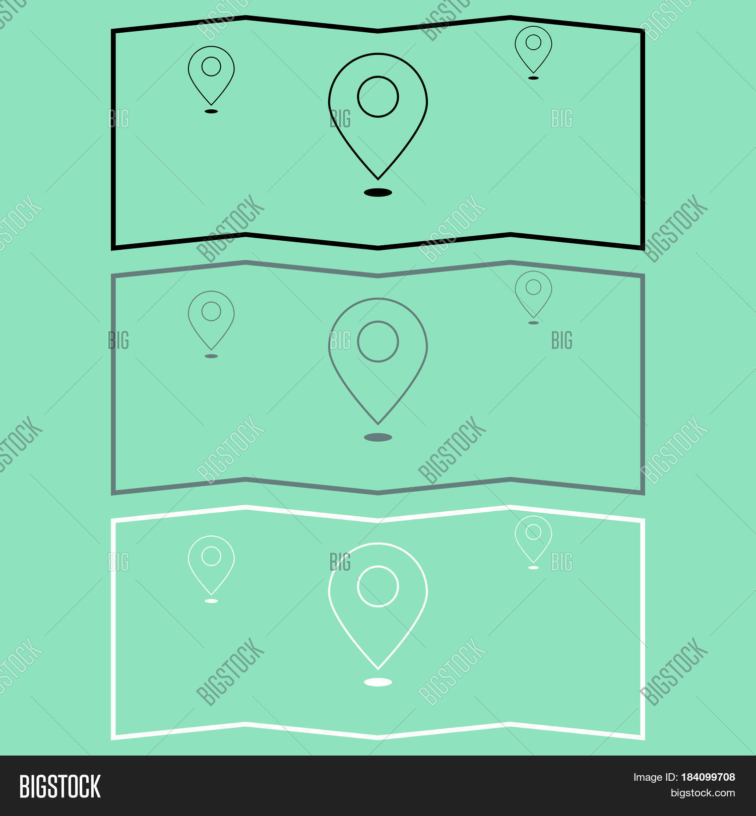 Map Symbol Location Vector & Photo (Free Trial) | Bigstock