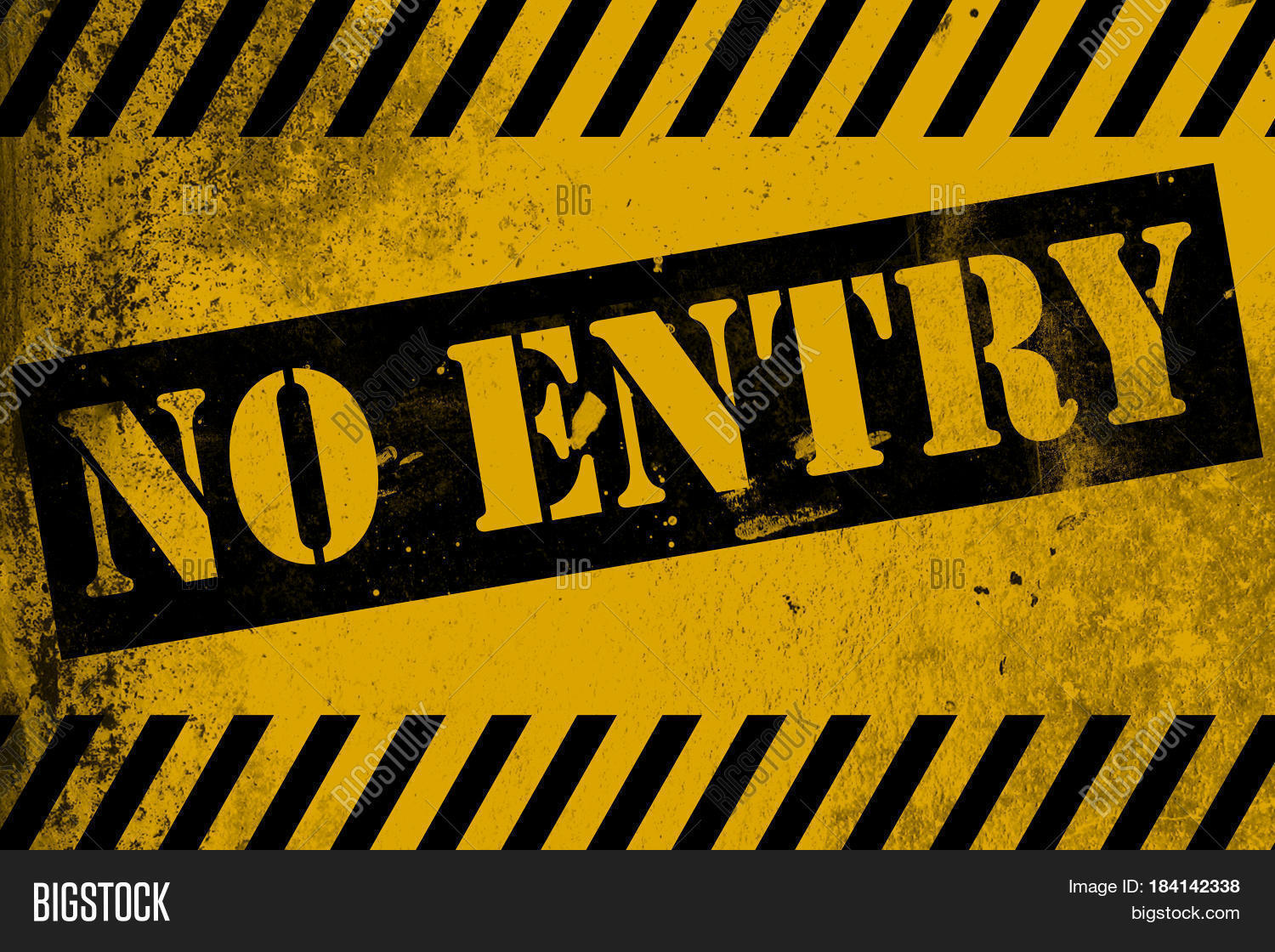 No Entry Sign Yellow Image & Photo (Free Trial) | Bigstock