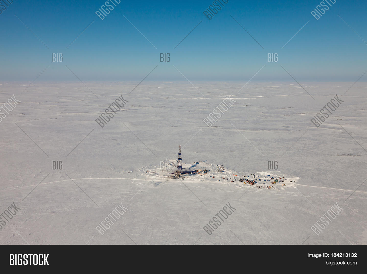 Aerial View Oil Rig Image & Photo (Free Trial) | Bigstock