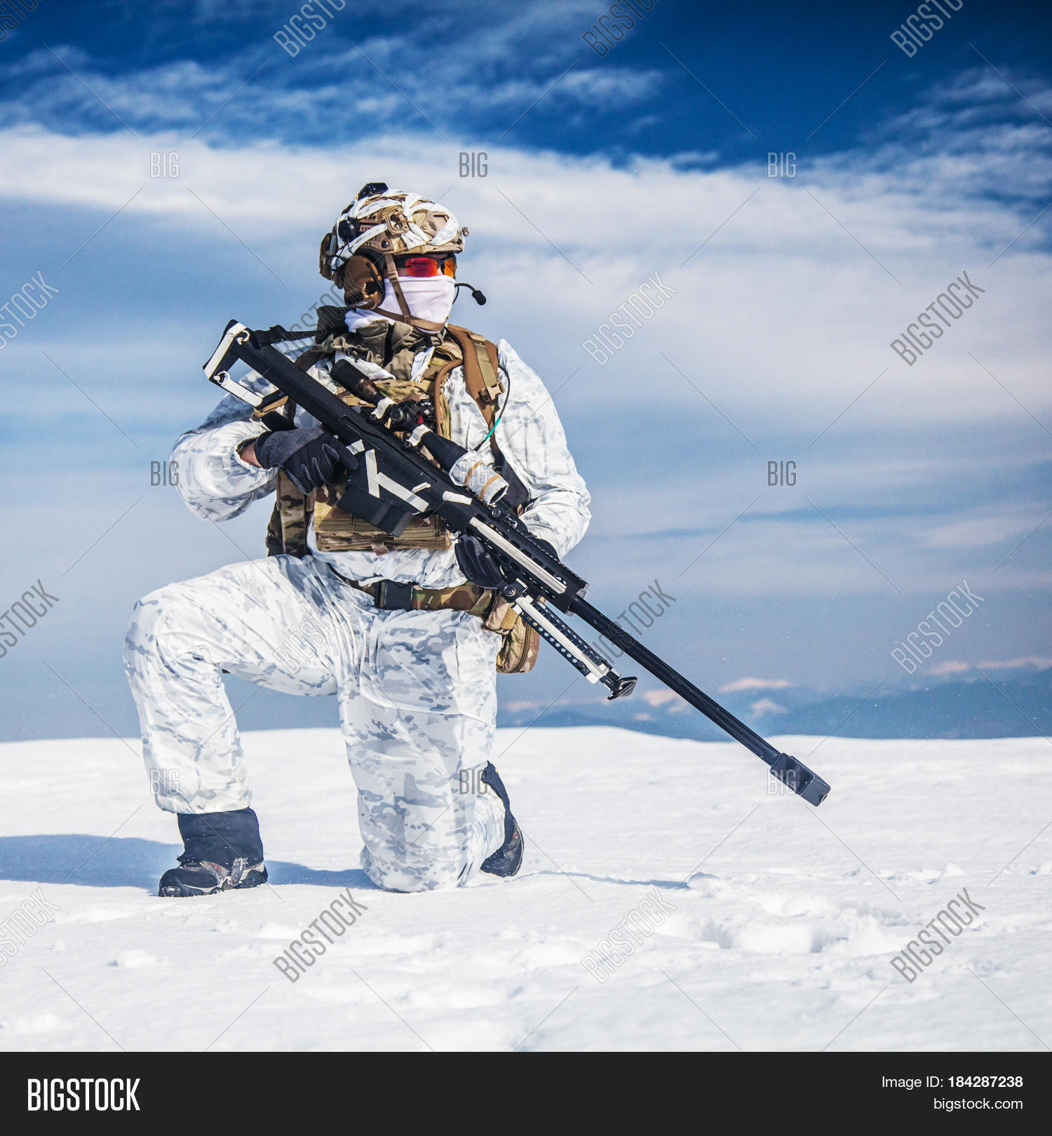 Army Soldier Sniper Rifle Action Image & Photo | Bigstock