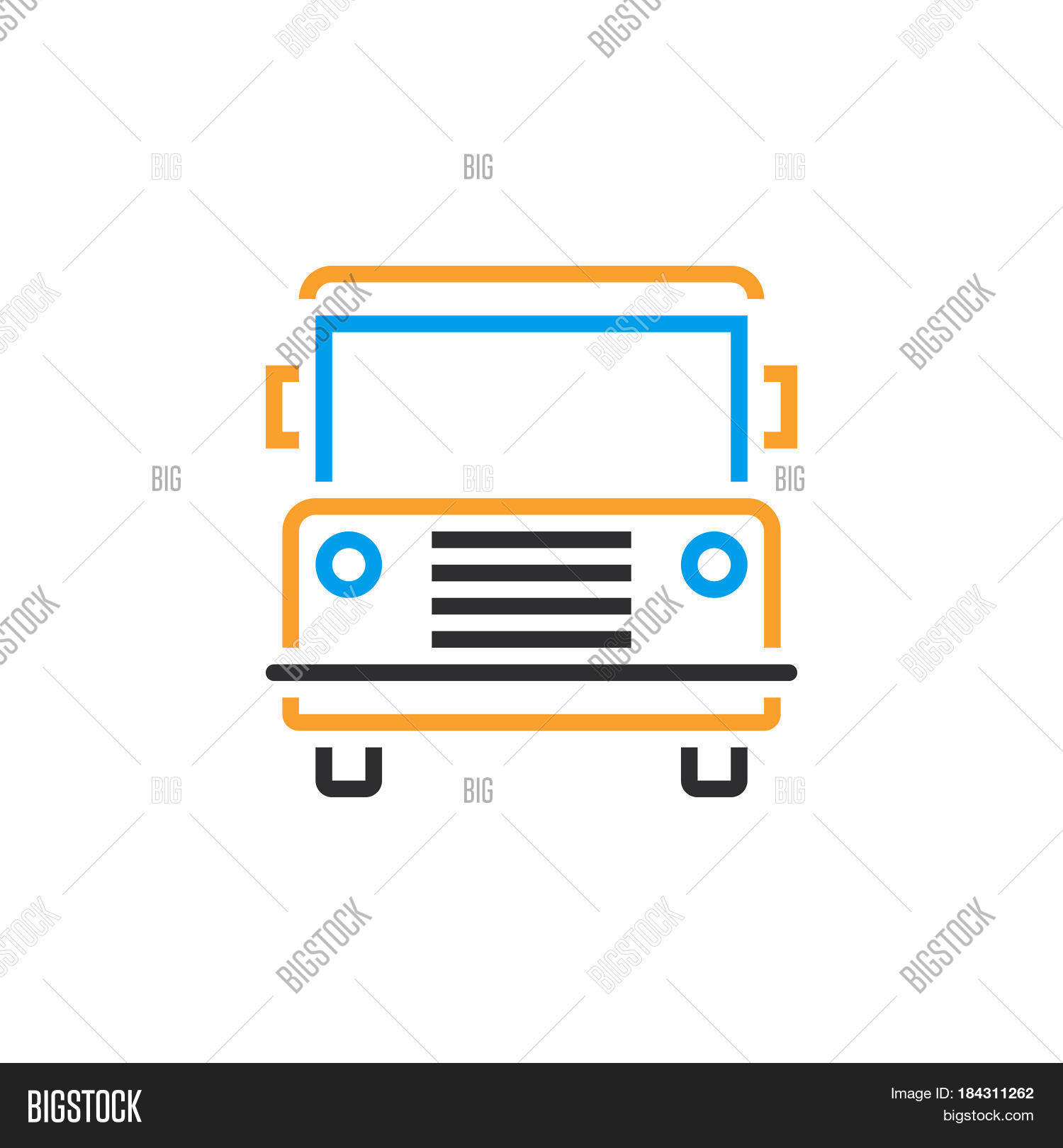 Bus Line Icon, Public Vector & Photo (Free Trial) | Bigstock