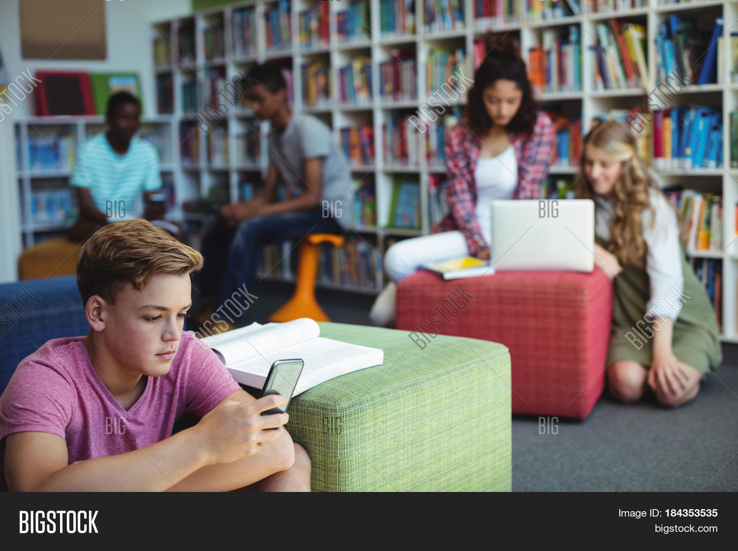 Student Using Mobile Image & Photo (Free Trial) | Bigstock