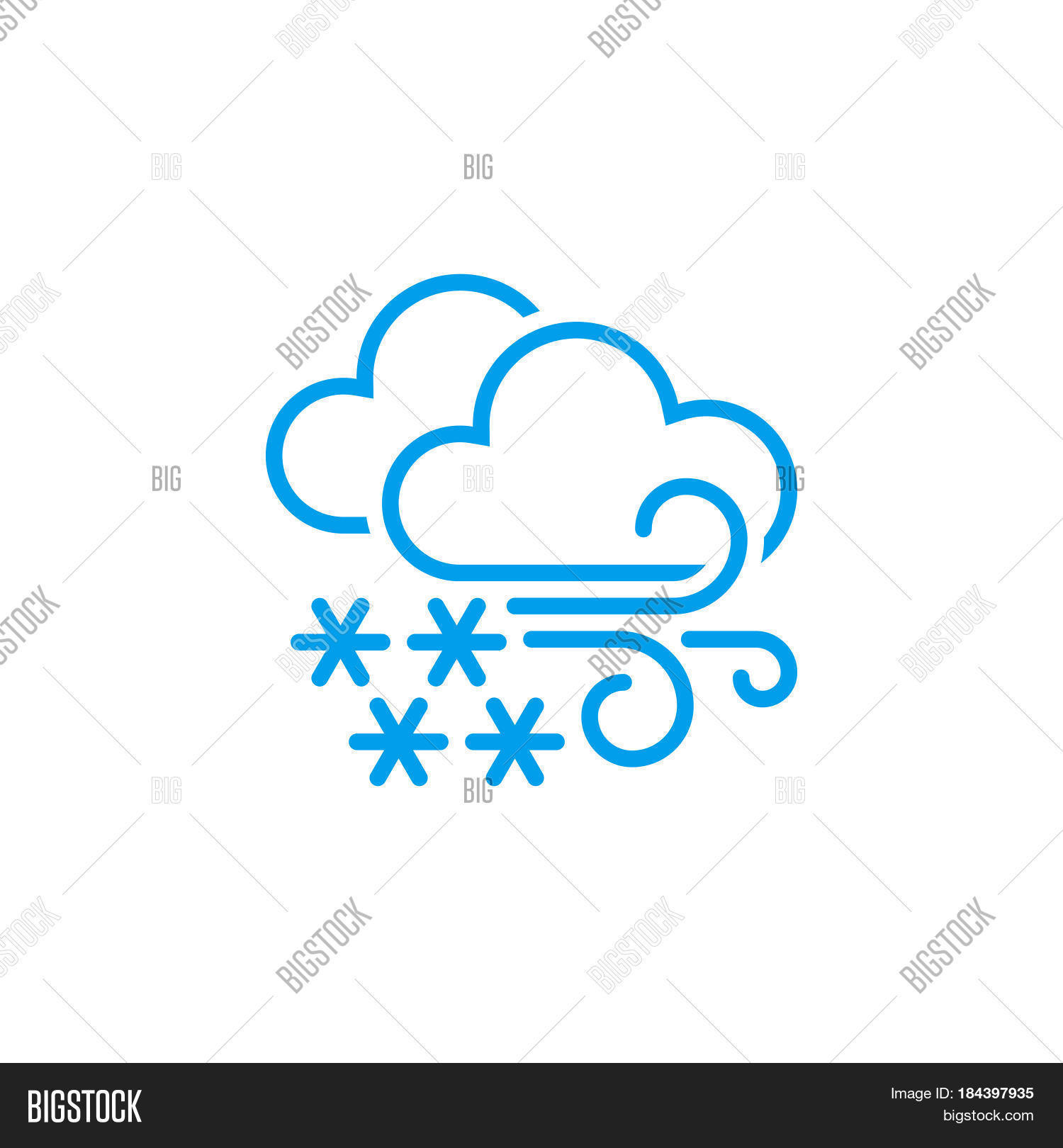 Blizzard Weather Icon Vector & Photo (Free Trial) | Bigstock