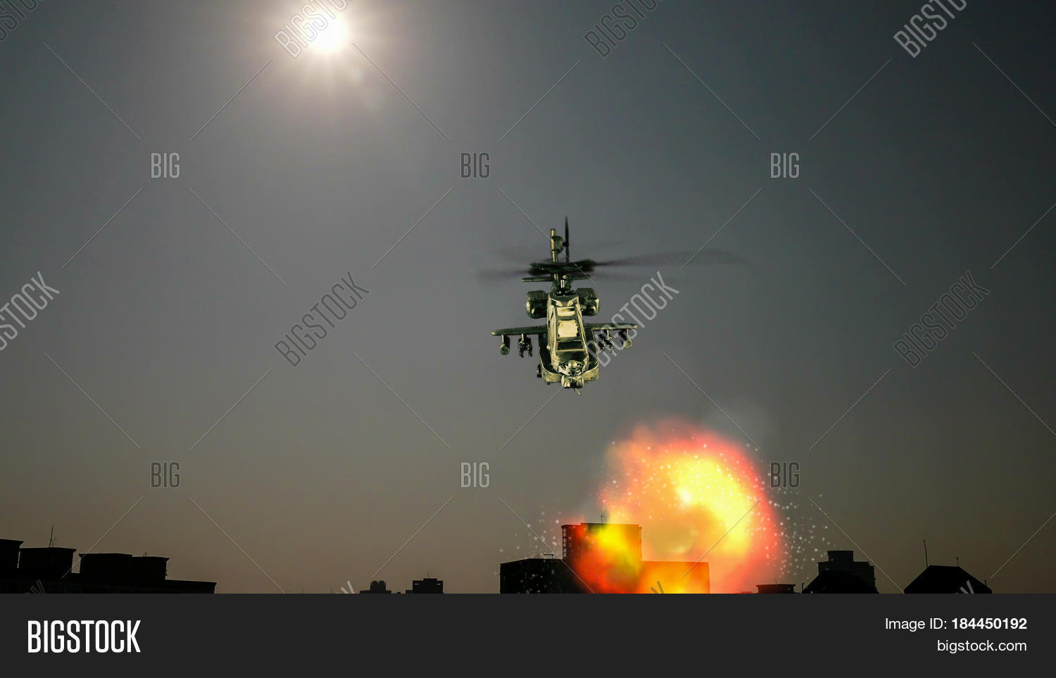 Helicopter Flying Image & Photo (Free Trial) | Bigstock