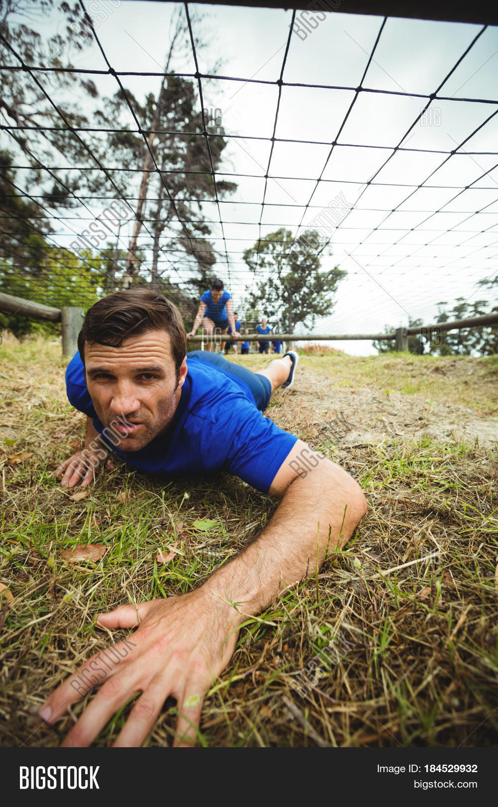 Fit Man Crawling Under Image & Photo (Free Trial) | Bigstock