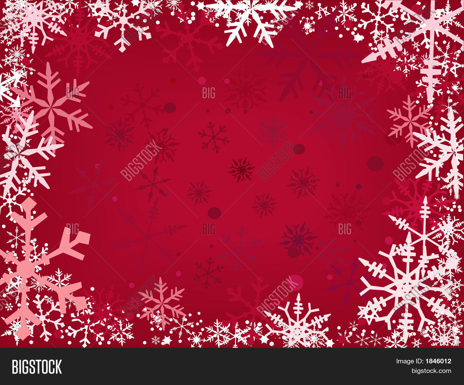 Snow Border Red Vector & Photo (Free Trial) | Bigstock