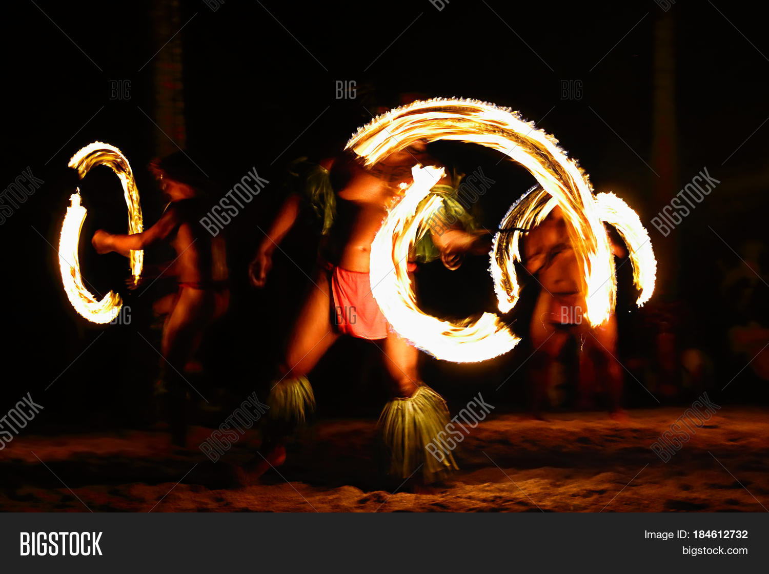 Fire Dancers Hawaii Image & Photo (Free Trial) | Bigstock
