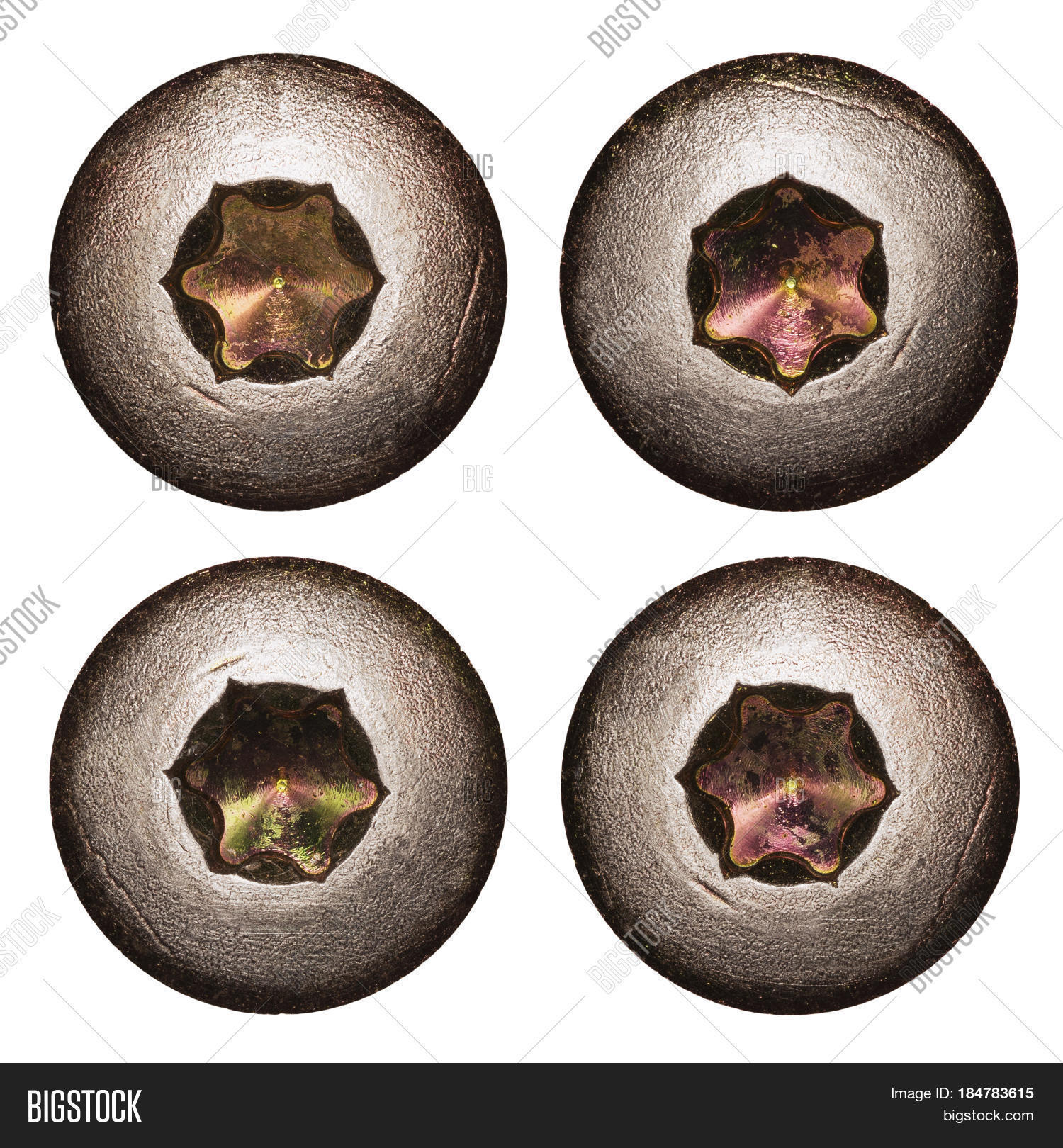 Screw Heads Isolated Image & Photo (Free Trial) | Bigstock