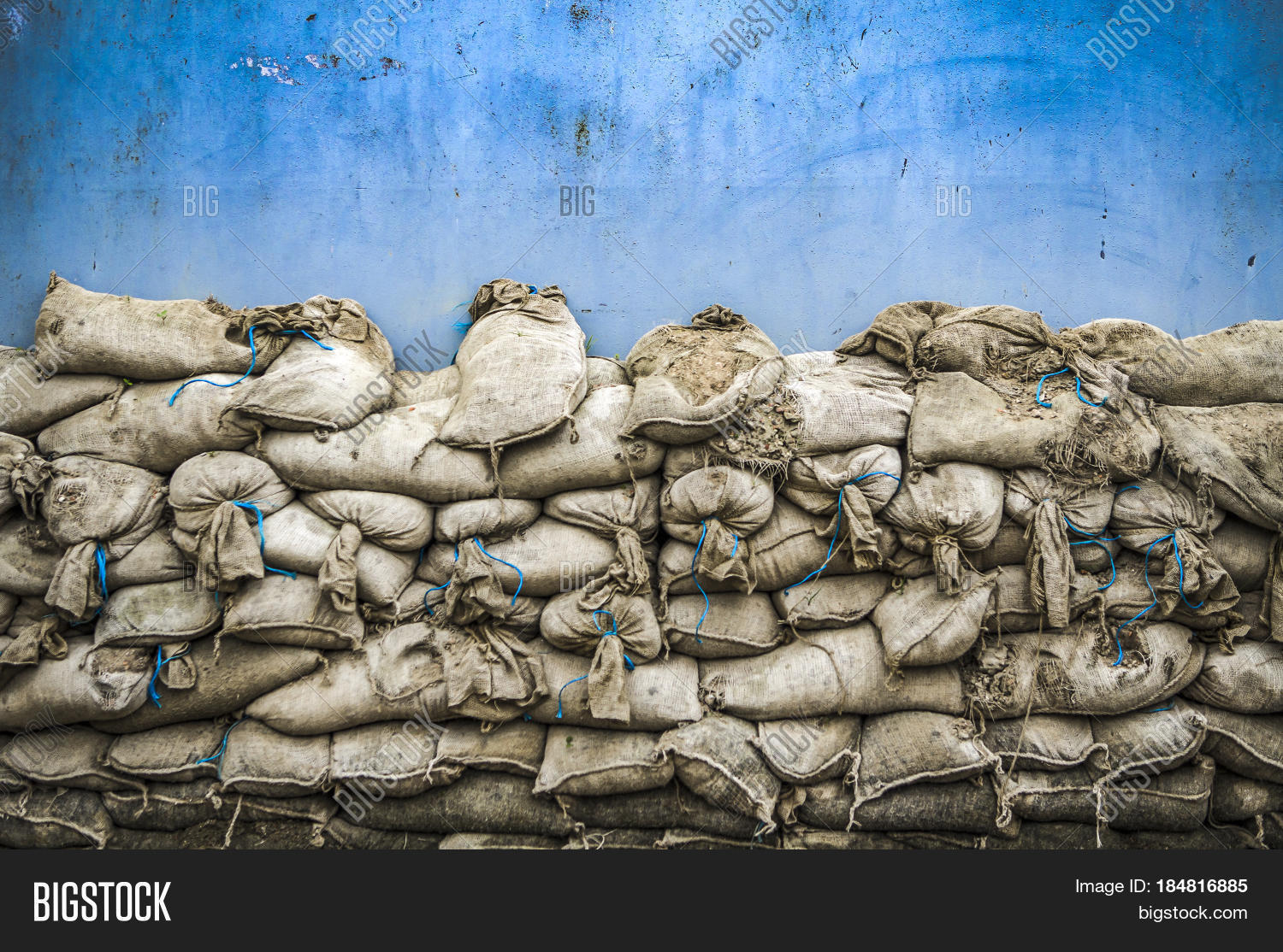 Old Sandbag Wall Image & Photo (Free Trial) | Bigstock