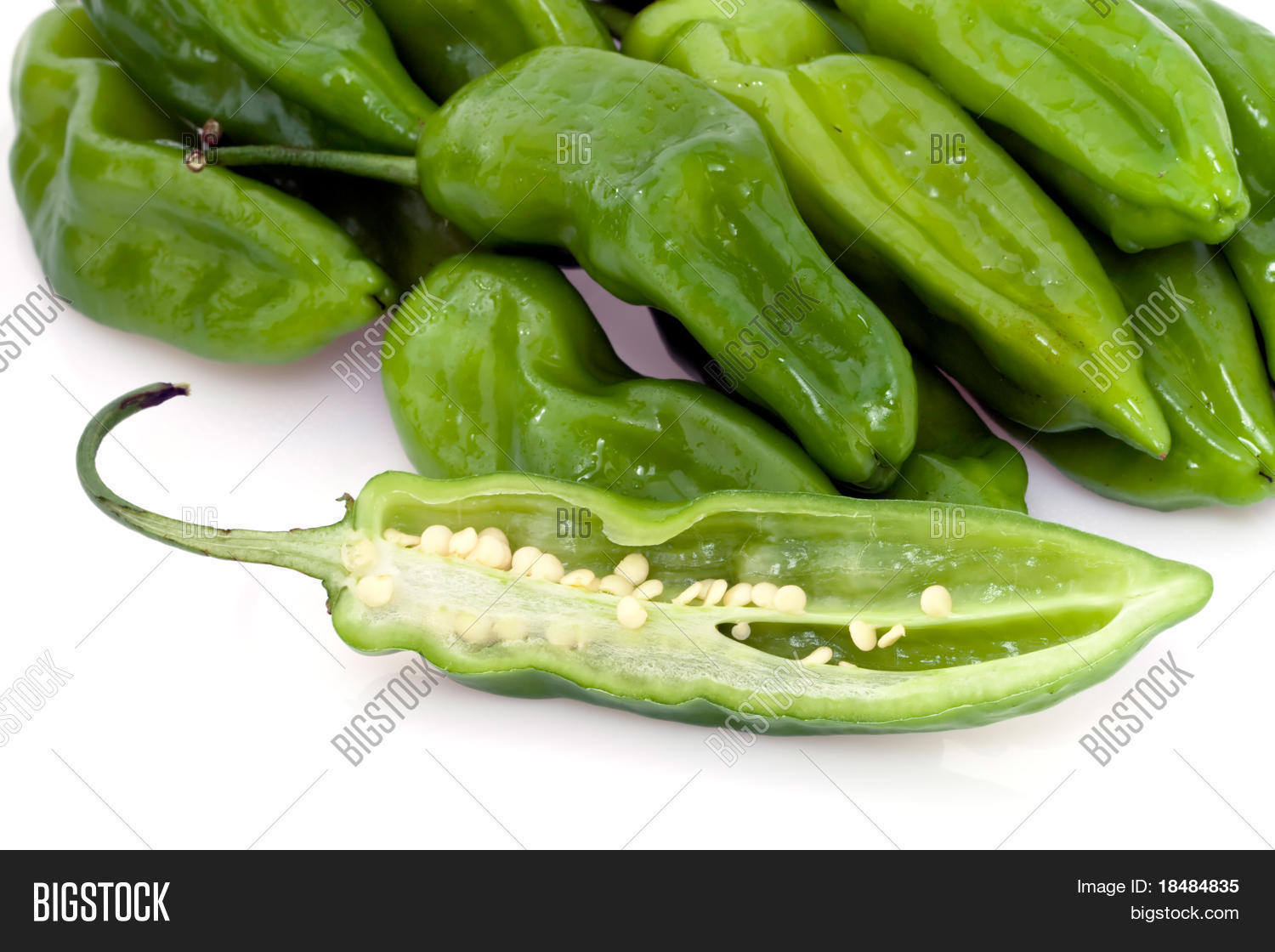 Green Hot Peppers One Image & Photo (Free Trial) | Bigstock