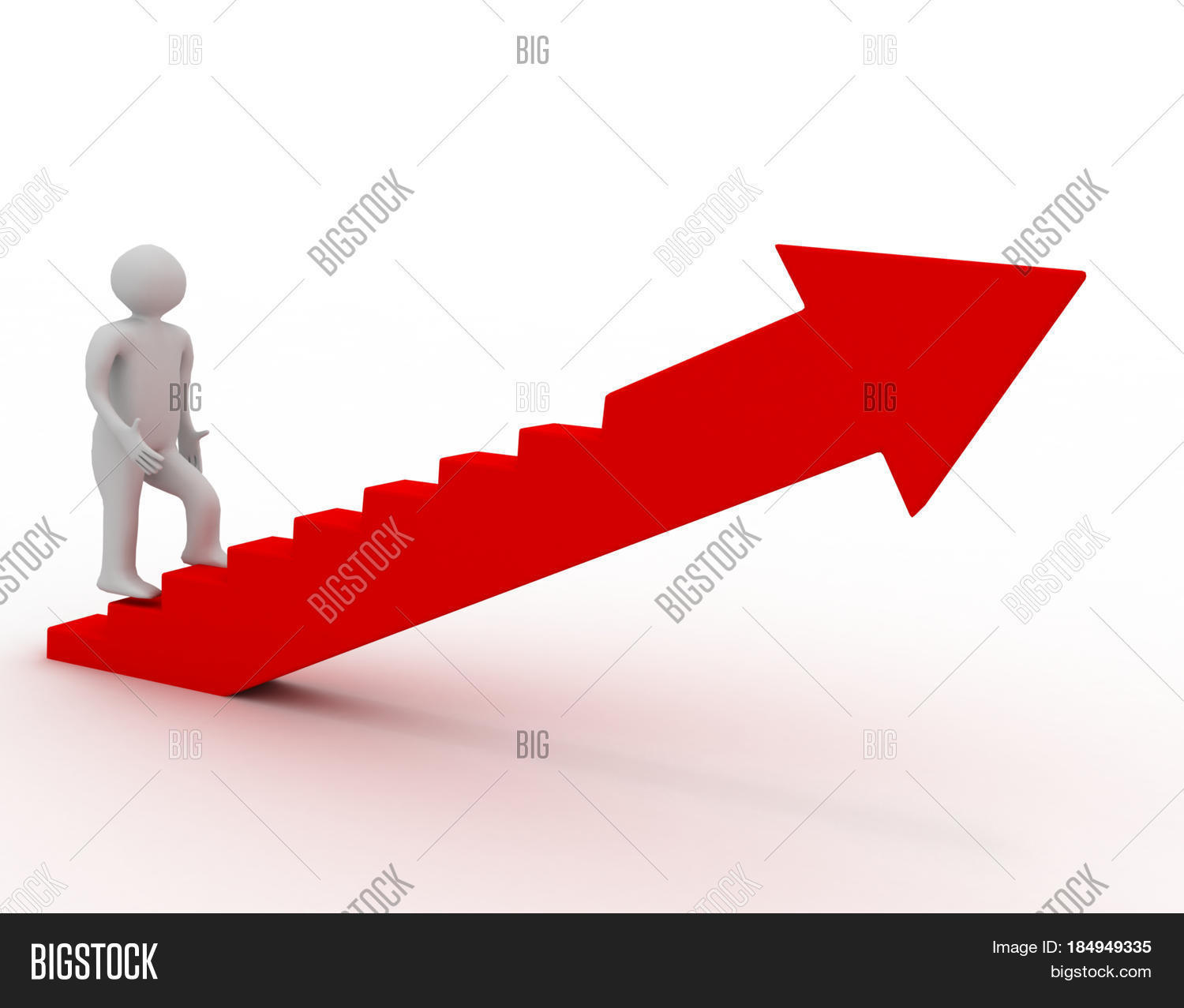 3d Man On Stairs. Image & Photo (Free Trial) | Bigstock