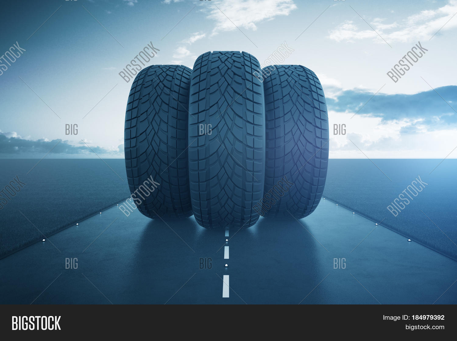 Front View Three Tires Image & Photo (Free Trial) | Bigstock