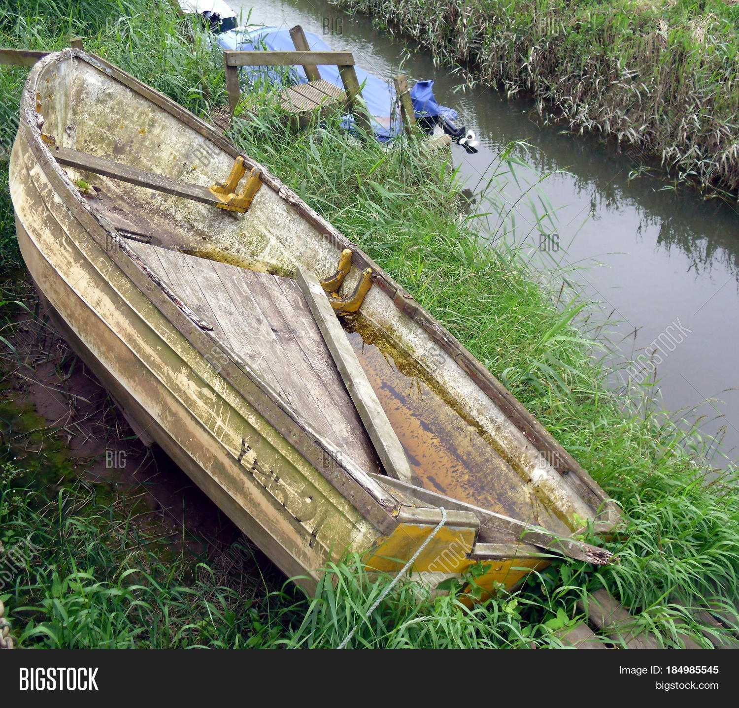 Boat On River Bank Image & Photo (Free Trial) | Bigstock