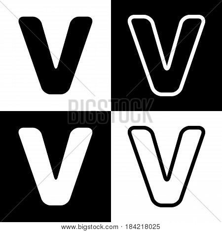 Letter V Sign Design Vector & Photo (Free Trial) | Bigstock