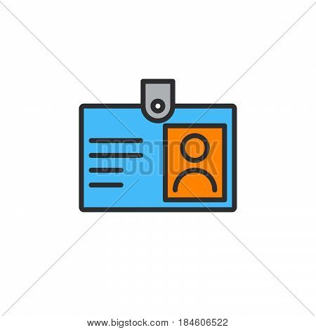 Id Badge Line Icon Vector & Photo (Free Trial) | Bigstock