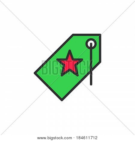 Price Tag Star Line Vector & Photo (Free Trial) | Bigstock