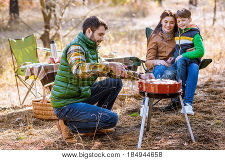 Family Grilling Meat Image & Photo (Free Trial) | Bigstock