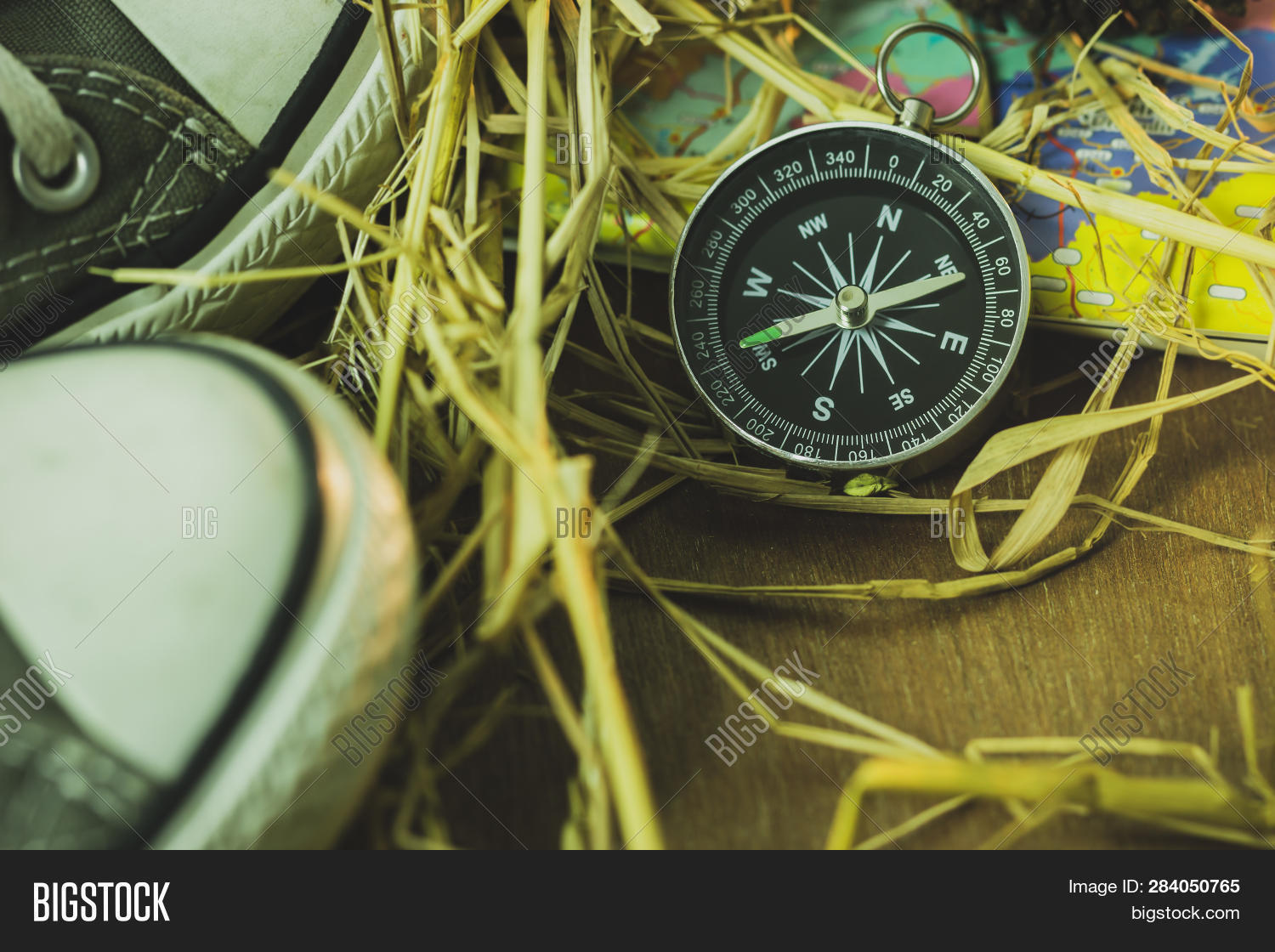 Compass Paper Maps Image & Photo (Free Trial) | Bigstock