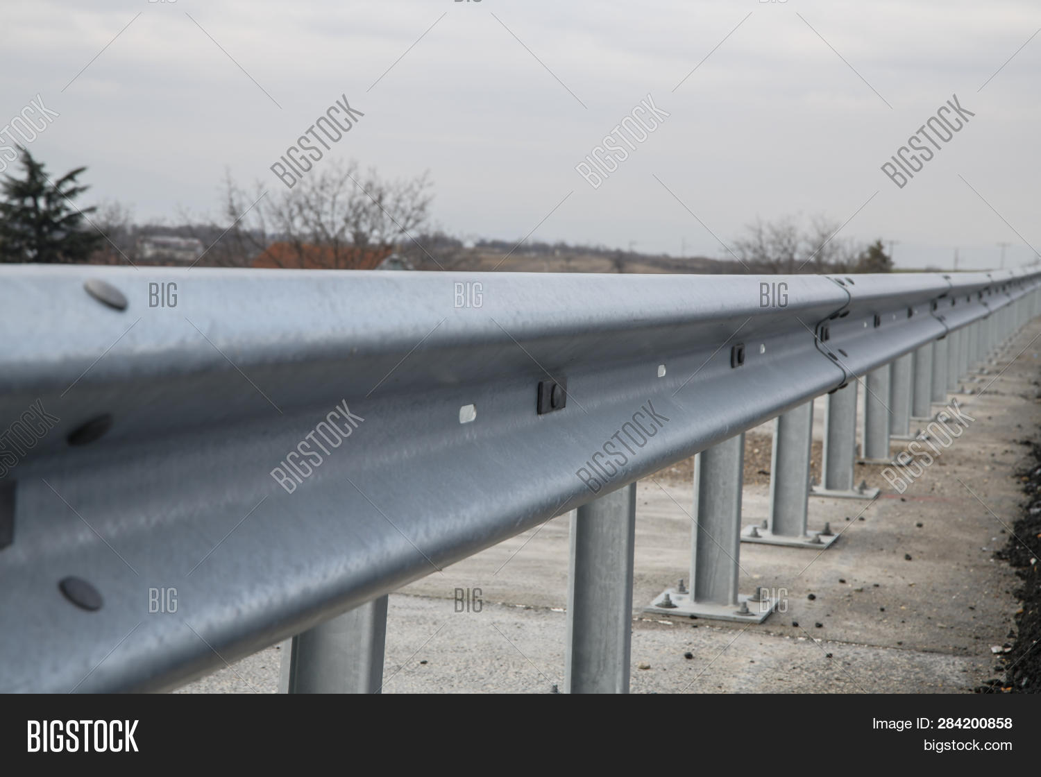 Steel Guard Rail Image & Photo (Free Trial) | Bigstock