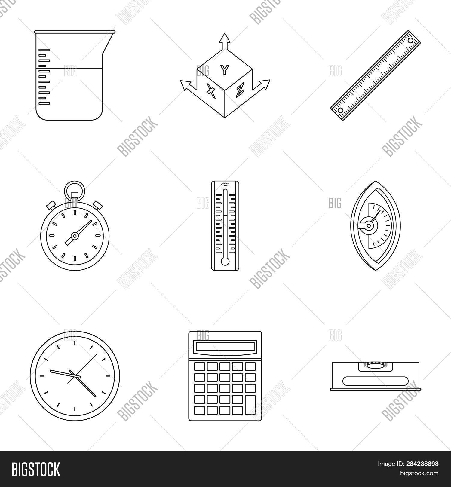Measuring Icon Set. Image & Photo (Free Trial) | Bigstock